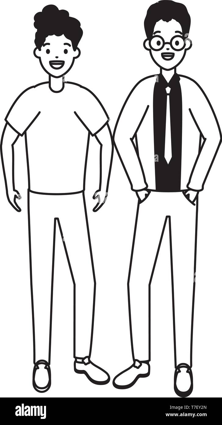 two men diversity characters Stock Vector Image & Art - Alamy