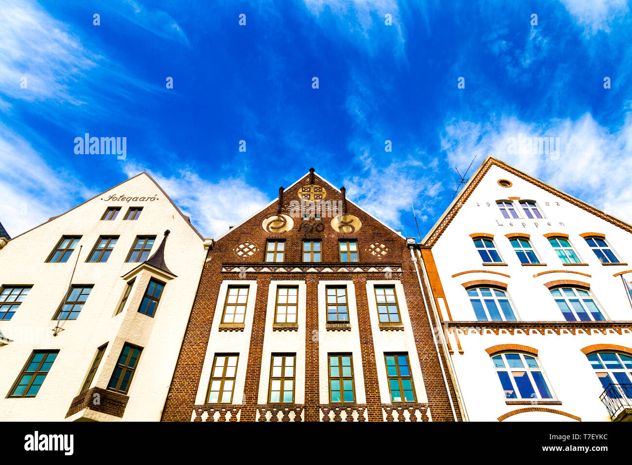 Historic hanseatic buildings in Bryggen, Bergen, Norway Stock Photo - Alamy