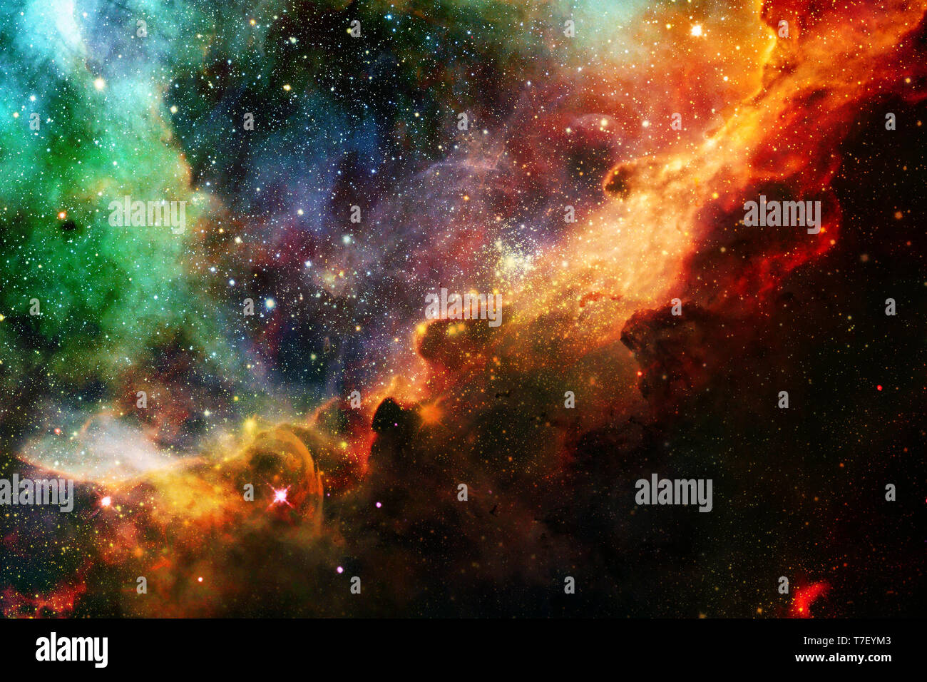 Stars, galaxies and nebulas in awesome cosmic image. Elements of this ...