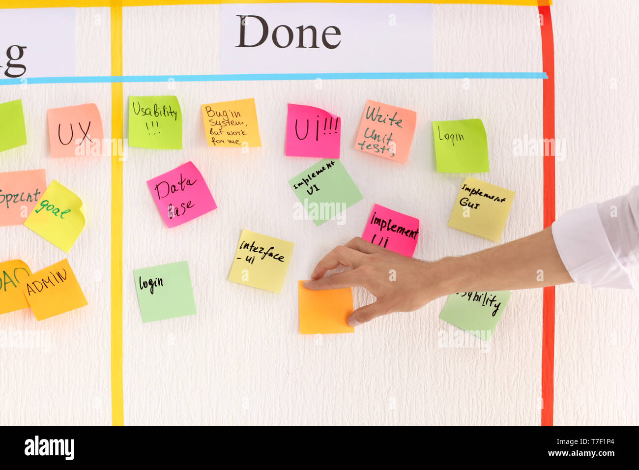 Attaching stickers hi-res stock photography and images - Alamy