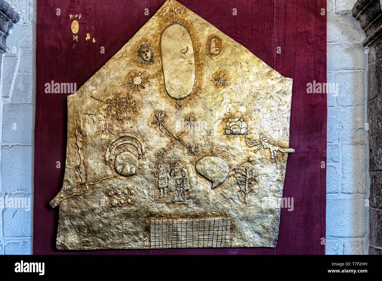 Replica of Sun disk from the Sun Temple on the display at the museum in ...