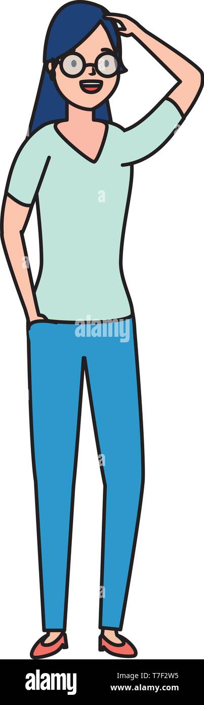 woman standing character Stock Vector Image & Art - Alamy