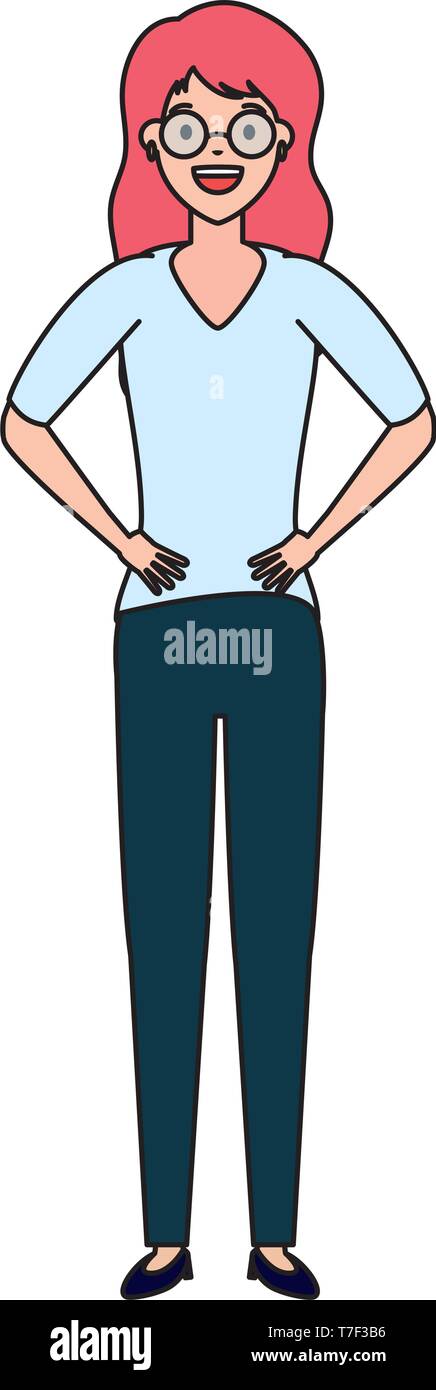 woman standing character Stock Vector Image & Art - Alamy