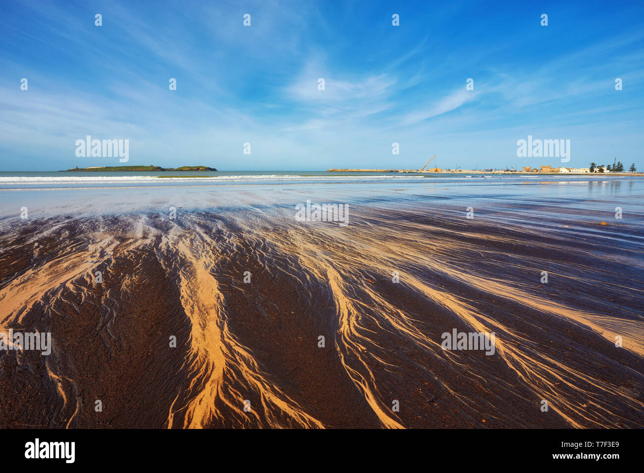 Abstract background image of a mixture of yellow and black sand Stock ...