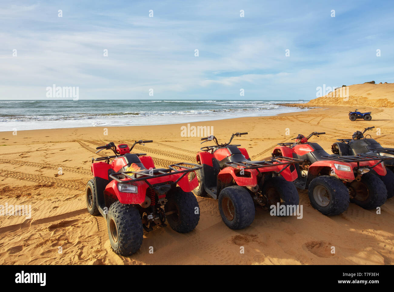 Quad Tour at the beach in Essaouira, Morocco Stock Photo - Alamy