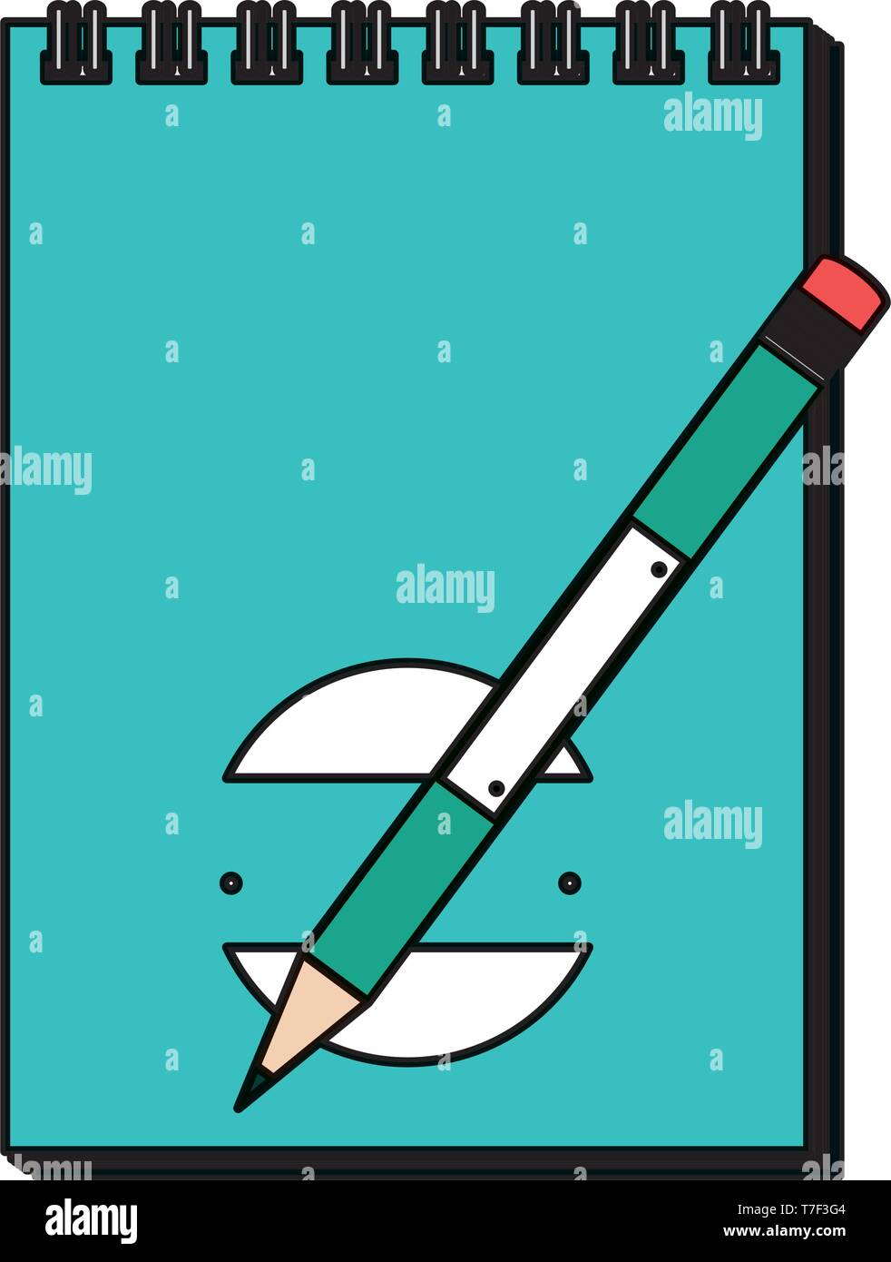 paper notepad with pencil writing Stock Vector Image & Art - Alamy