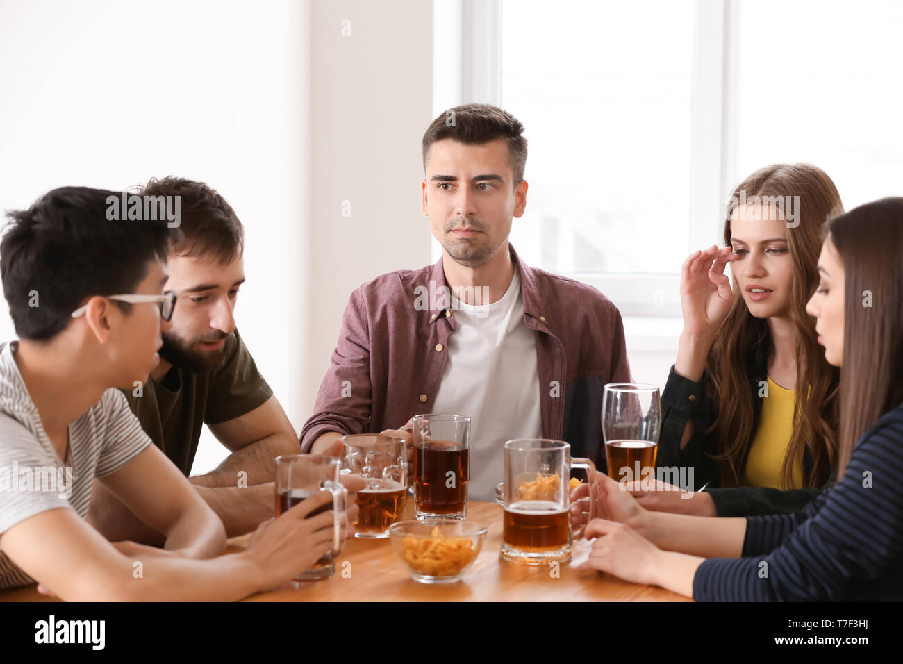 Group friends enjoying drinking craft hi-res stock photography and ...
