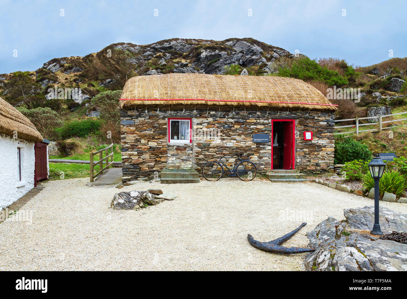 Tiny pub-grocer's at the Glencolmcille Folk Village, also known as ...