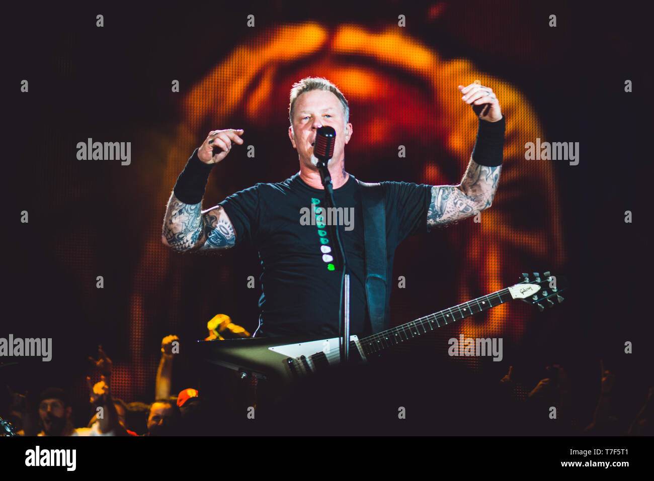 James Hetfield Of Metallica Performing Live At Rockavaria