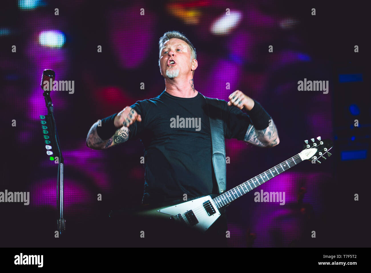 James Hetfield Of Metallica Performing Live At Rockavaria