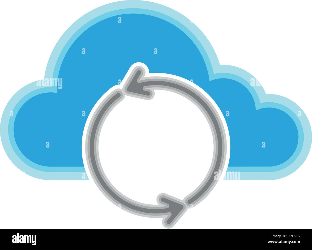 Cloud computing icon with a refresh symbol Stock Vector Image & Art - Alamy