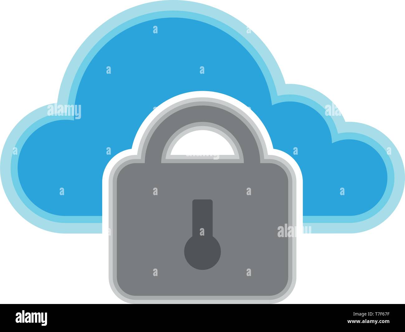 Cloud computing icon with a lockpad symbol Stock Vector Image & Art - Alamy