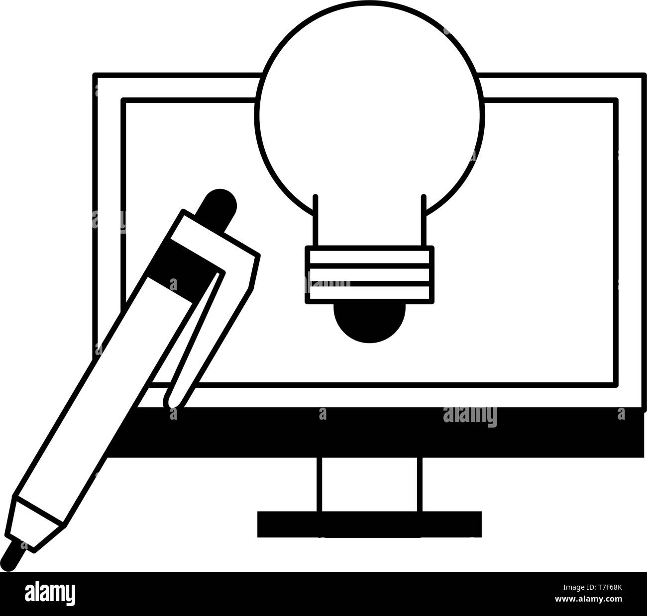 Digital tools cartoon Black and White Stock Photos & Images - Alamy