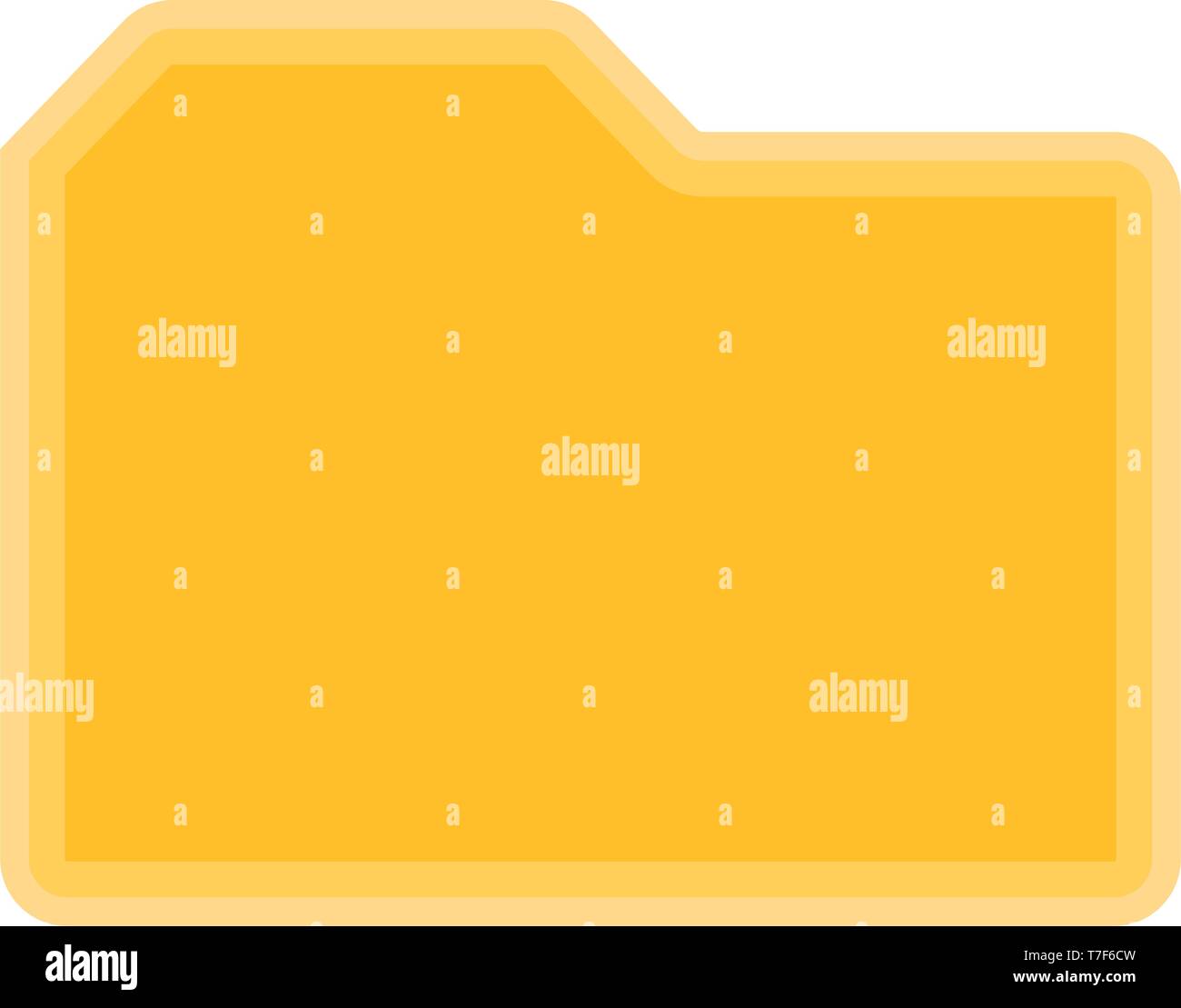 Isolated yellow folder symbol on white background Stock Vector Image ...