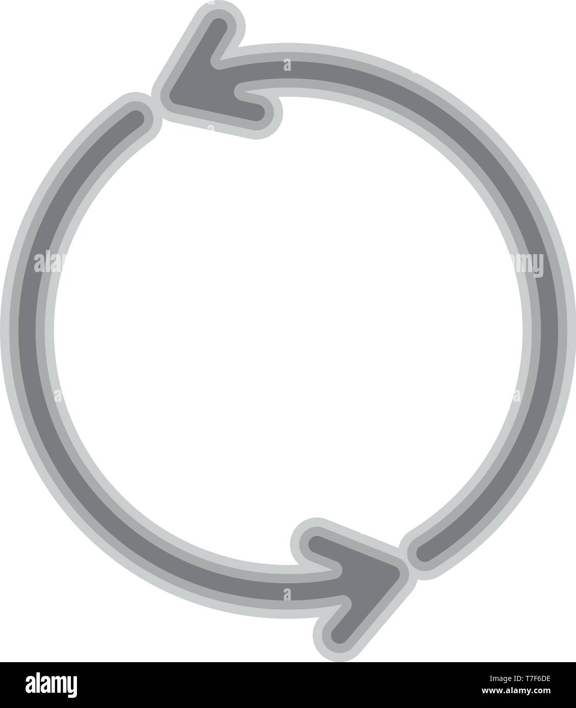 Isolated refresh arrow symbol on white background Stock Vector Image ...