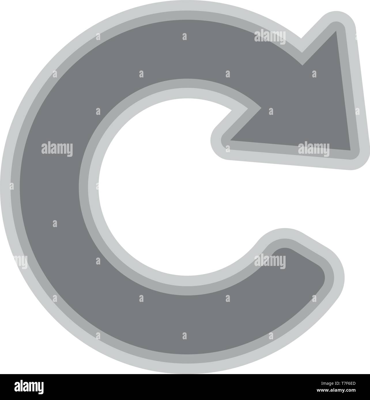 Isolated refresh arrow symbol on white background Stock Vector Image ...