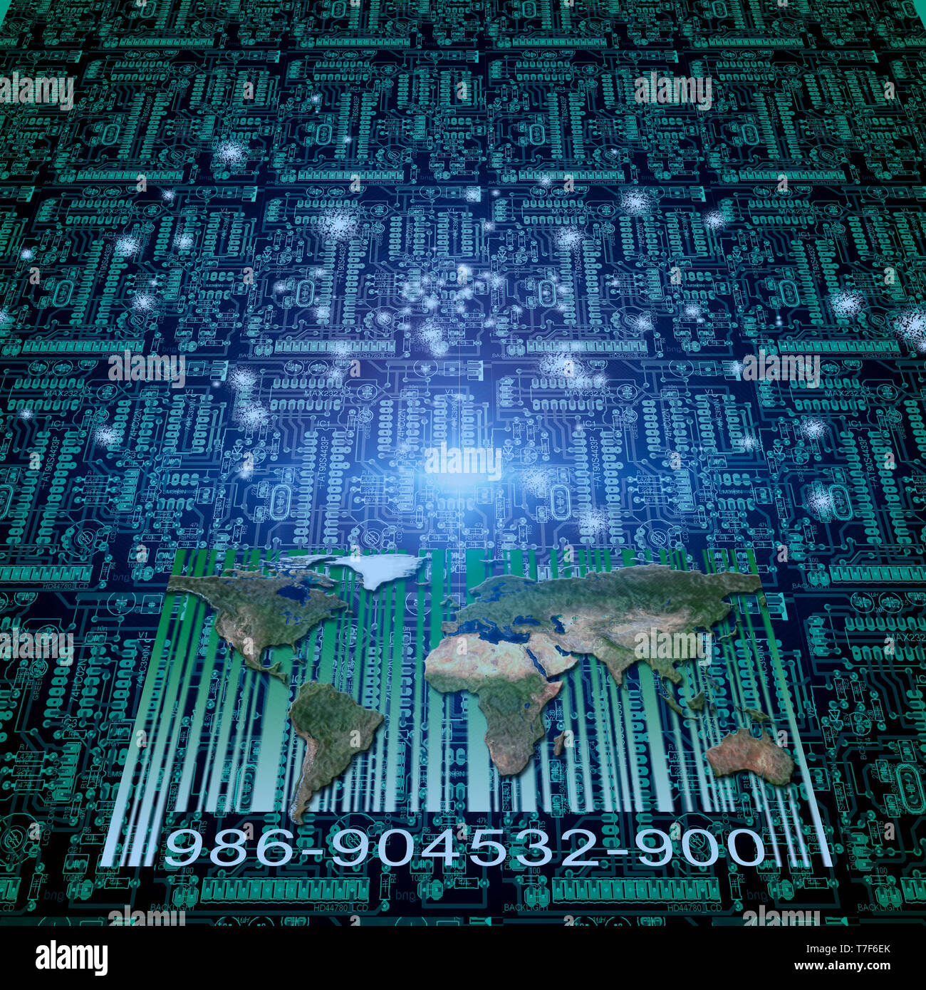 Binary code, world map and bar code Stock Photo - Alamy Binary code, world map and bar code Stock Photo - Alamy
