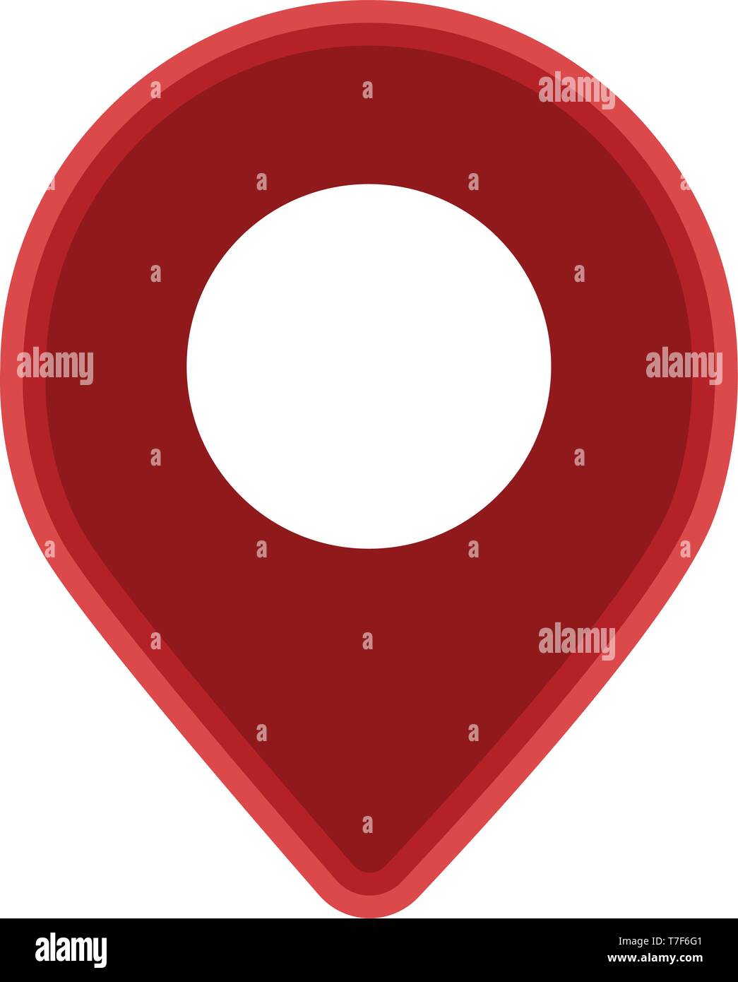 Isolated location pin symbol on white background Stock Vector Image ...