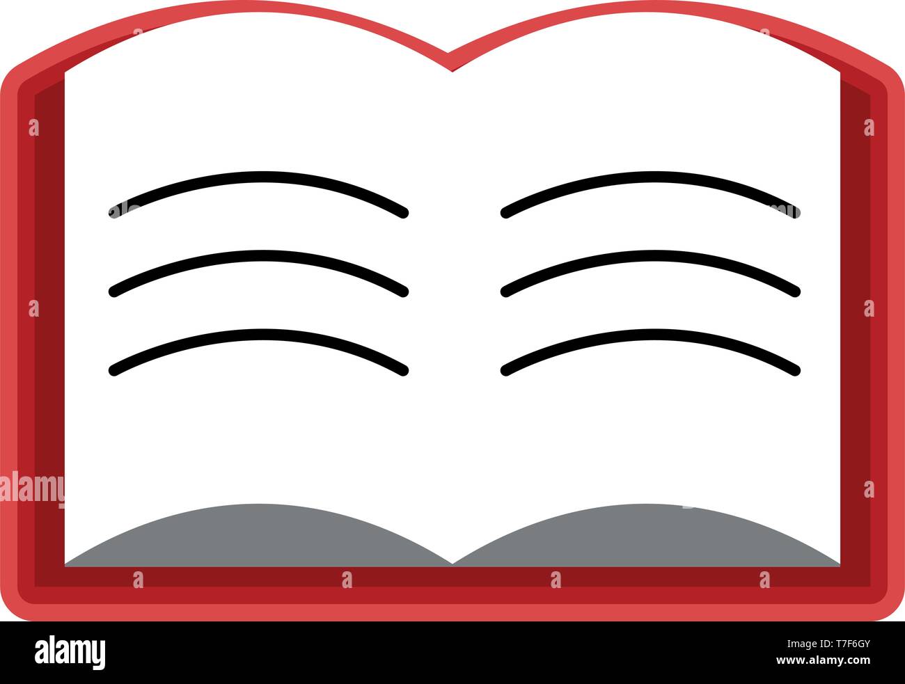 Isolated open book symbol on white background Stock Vector Image & Art ...