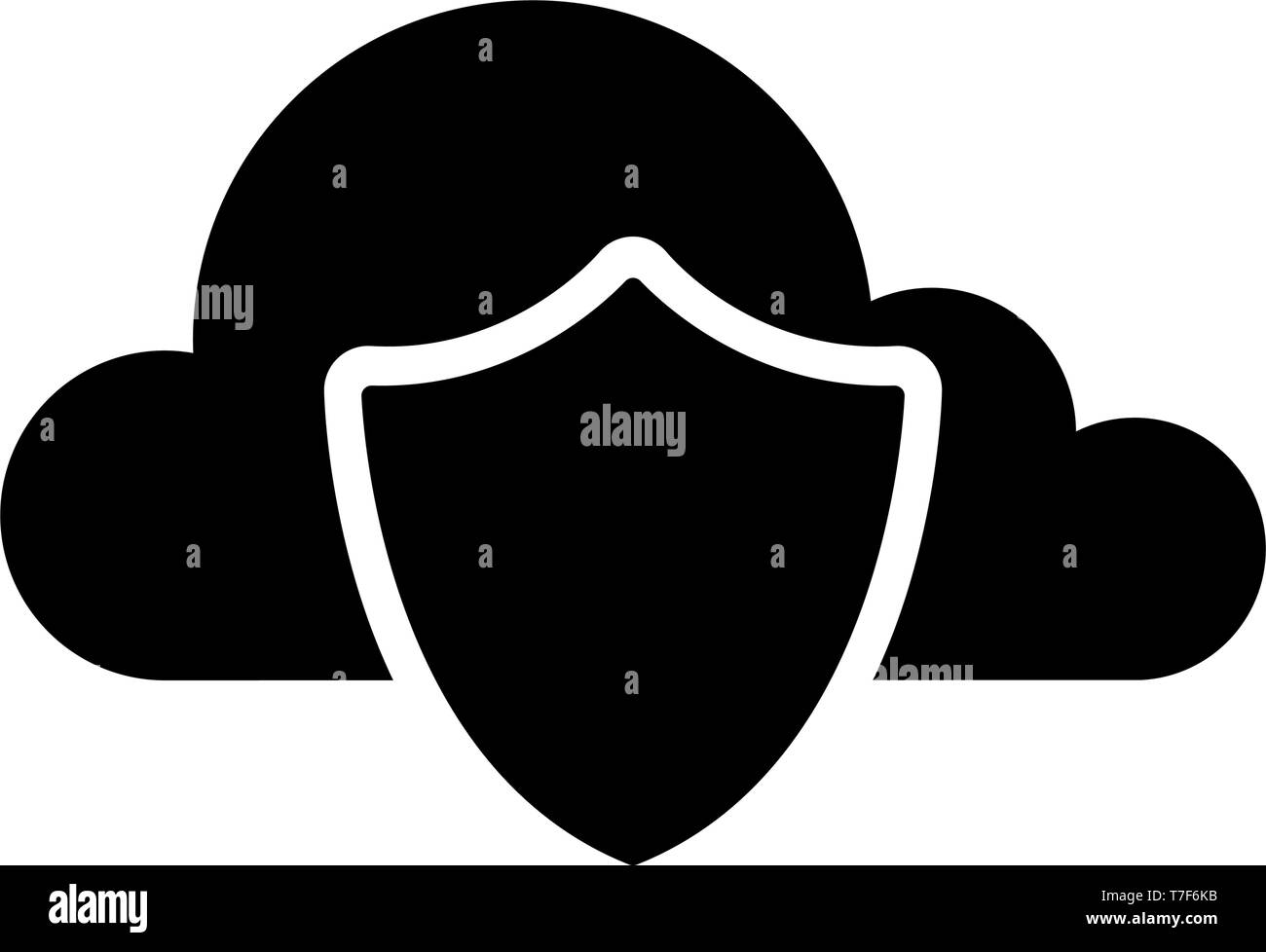 Cloud computing icon with a shield symbol Stock Vector Image & Art - Alamy