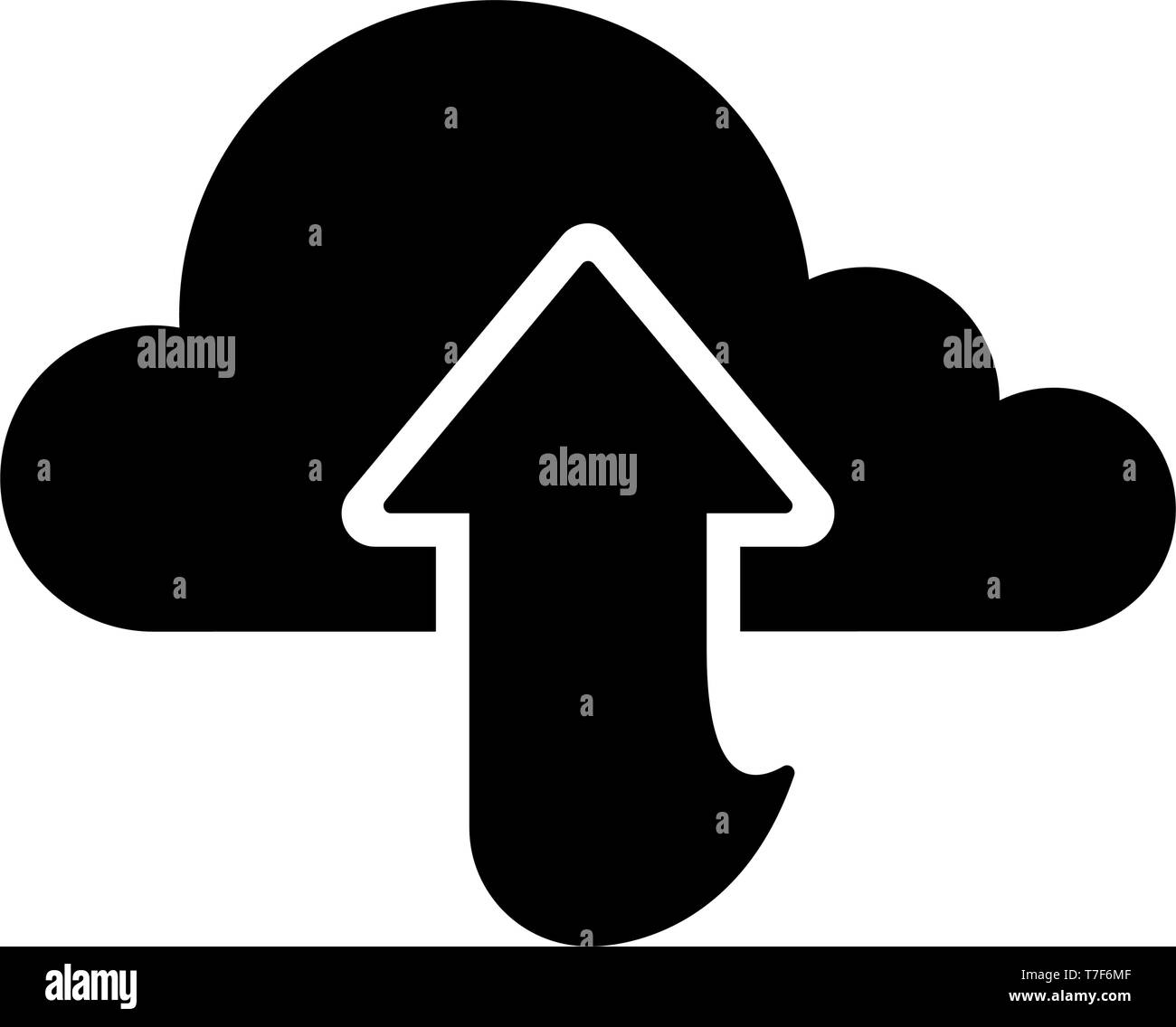 Cloud computing icon with an upload arrow Stock Vector Image & Art - Alamy