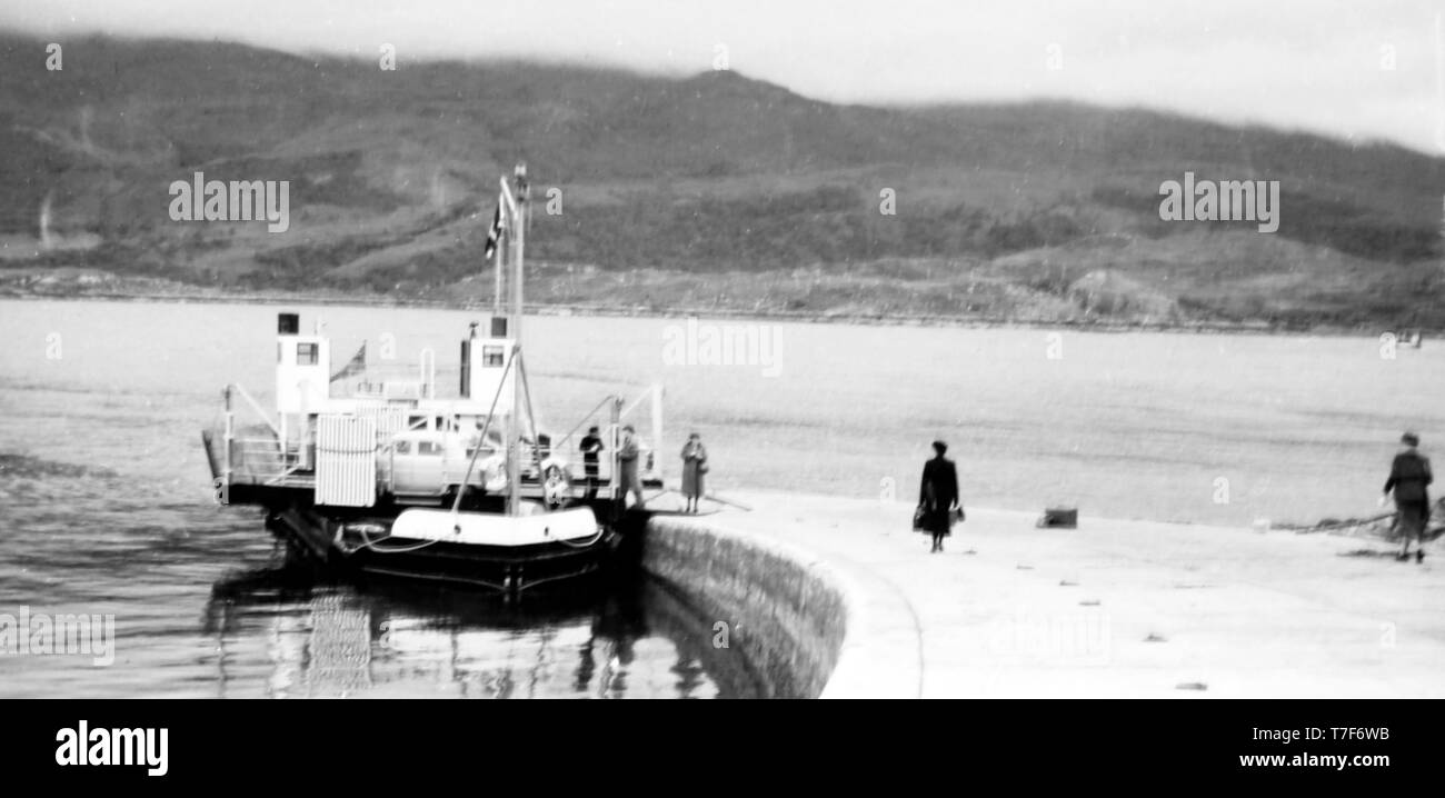 Kyle of Lochalsh Ferry, probably 1950s Stock Photo - Alamy