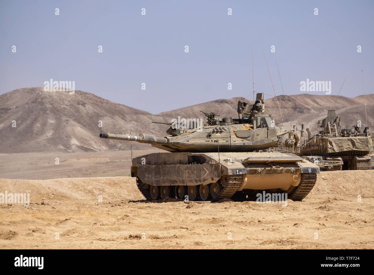 Southern District, Israel - April 10, 2019: Armoured Tank of the Israel ...