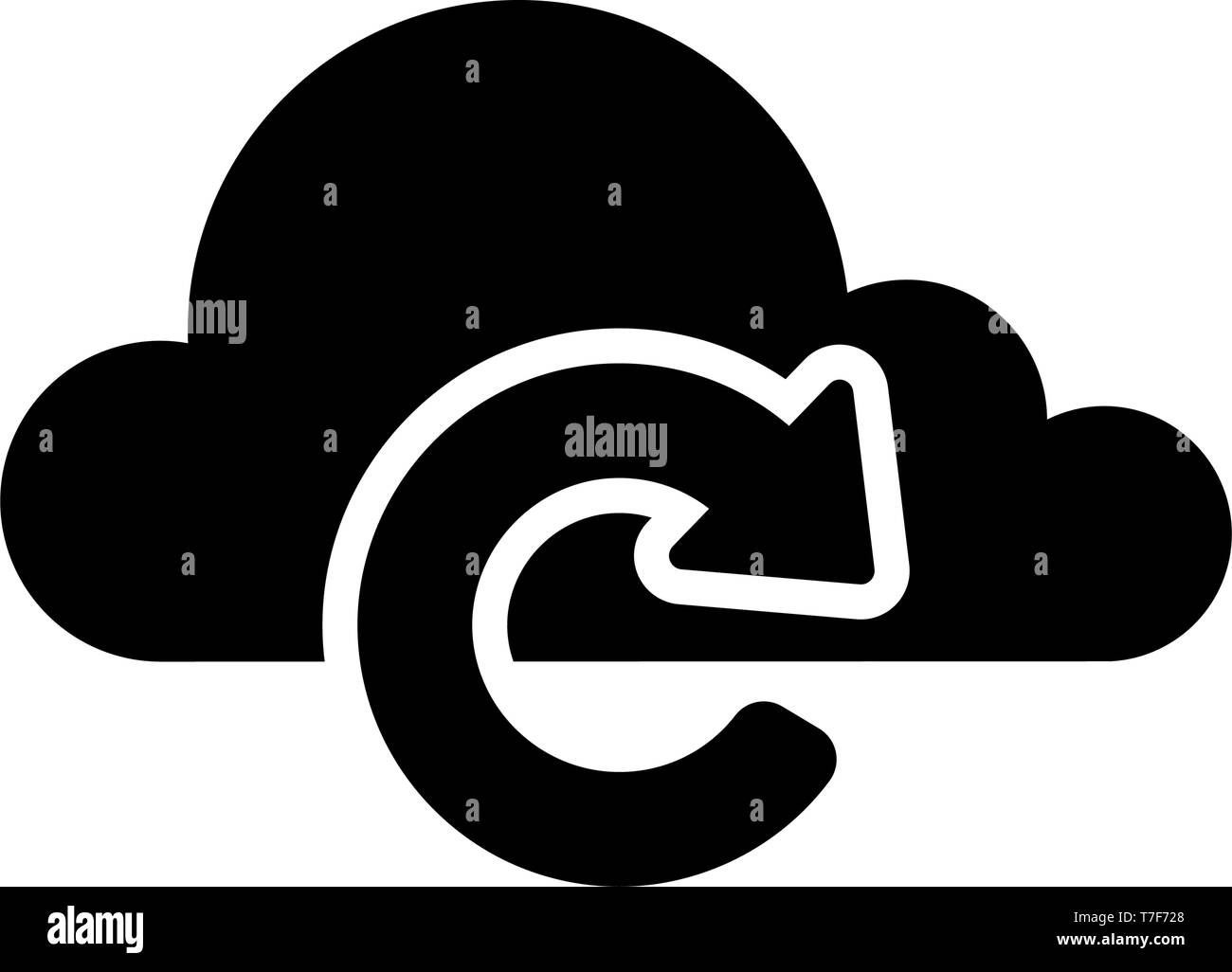 Cloud computing icon with a refresh symbol Stock Vector Image & Art - Alamy