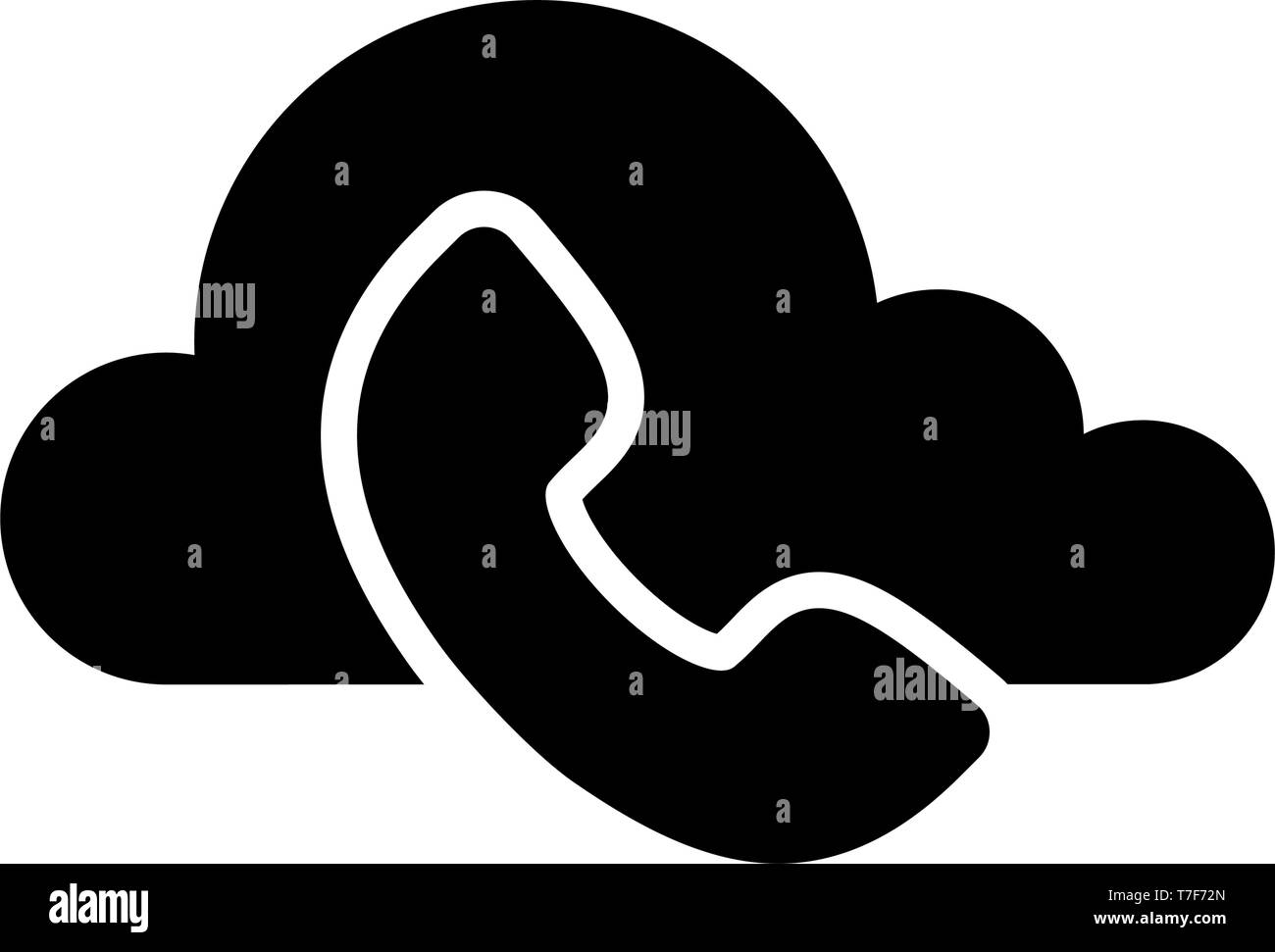 Cloud computing icon with a telephone symbol Stock Vector Image & Art ...
