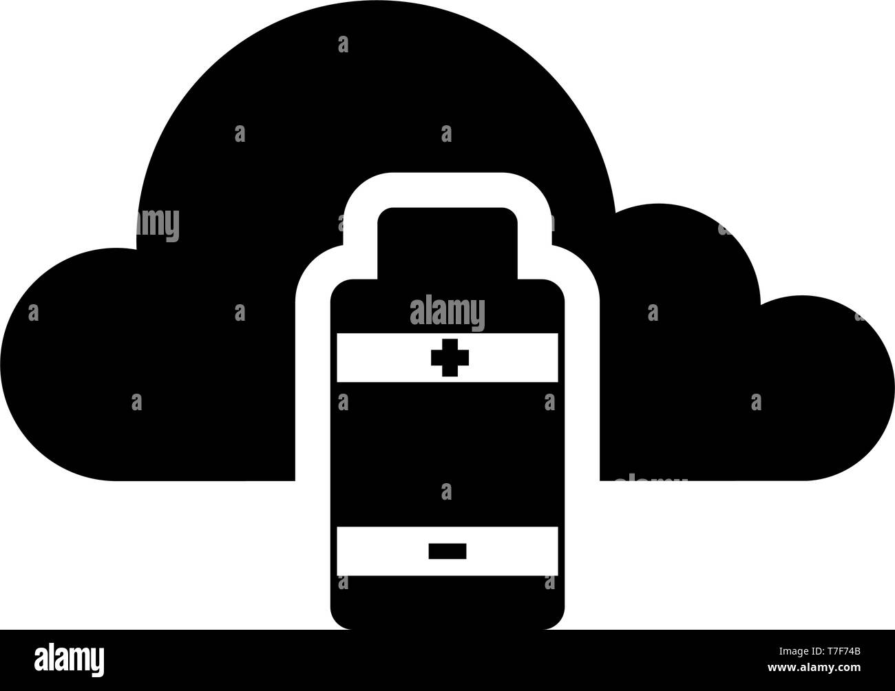 Cloud computing icon with an usb symbol Stock Vector Image & Art - Alamy