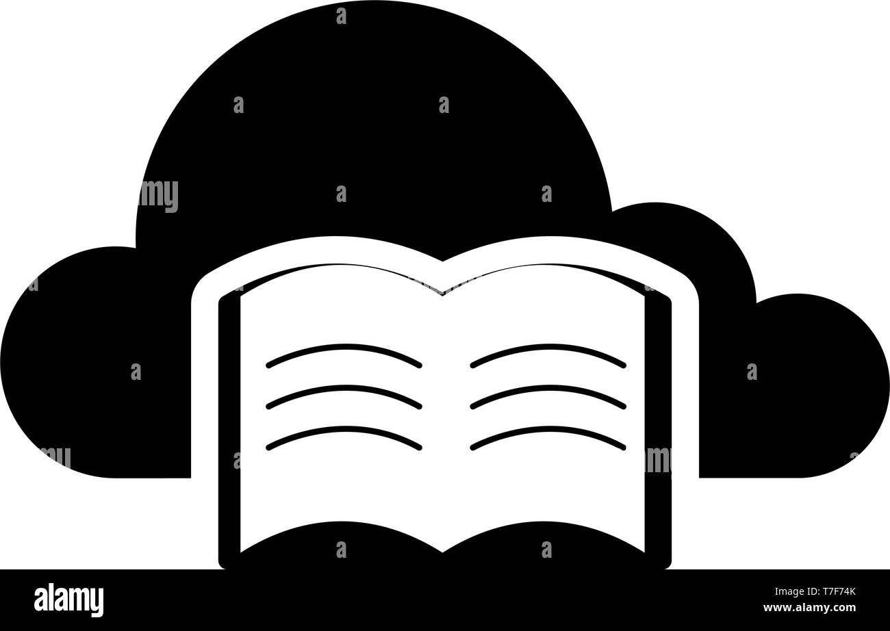 Cloud computing icon with a book symbol Stock Vector Image & Art - Alamy