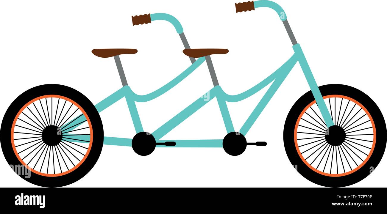 Side view of a dual bicycle for couples Stock Vector Image & Art - Alamy