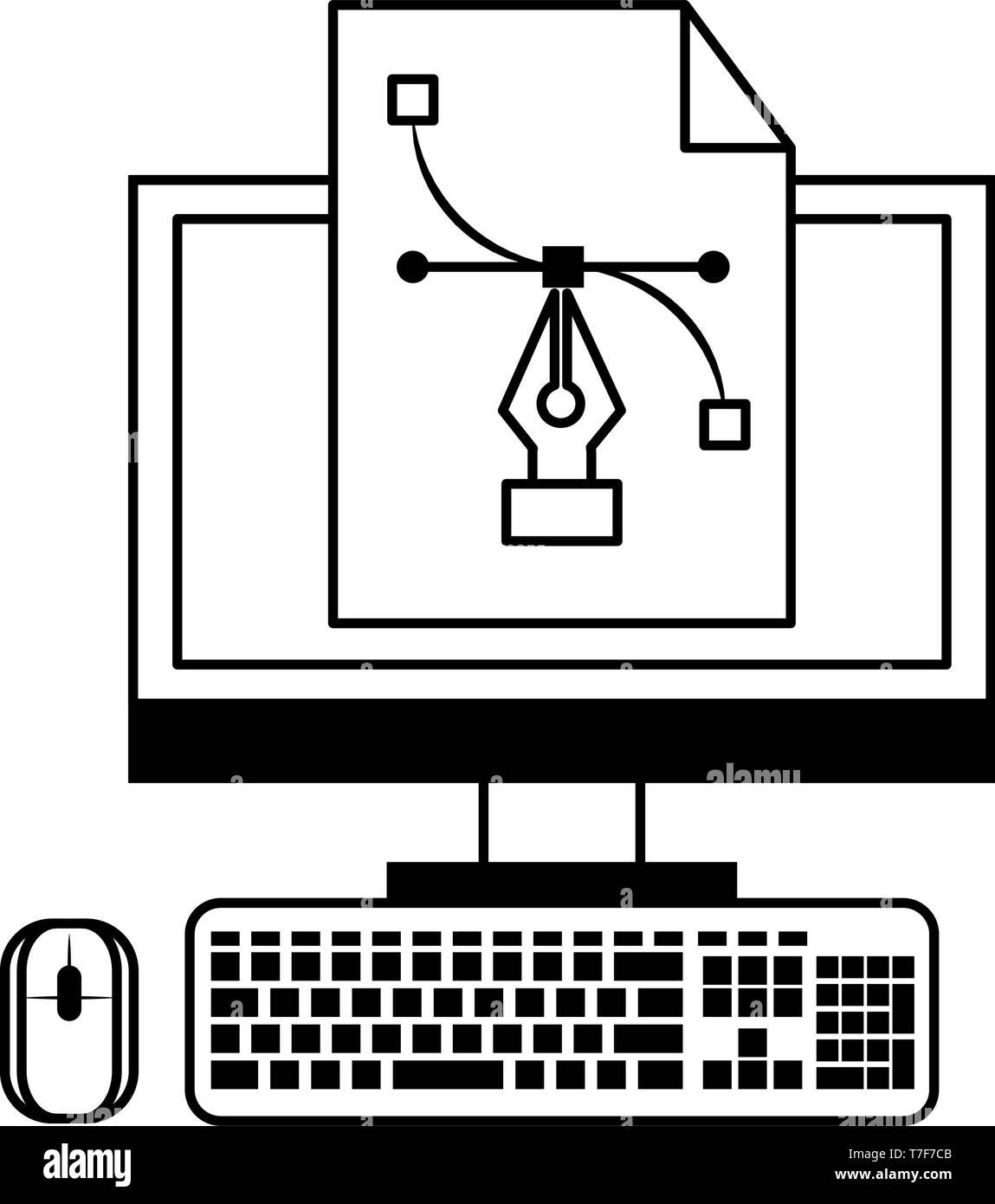 Digital tools cartoon Black and White Stock Photos & Images - Alamy