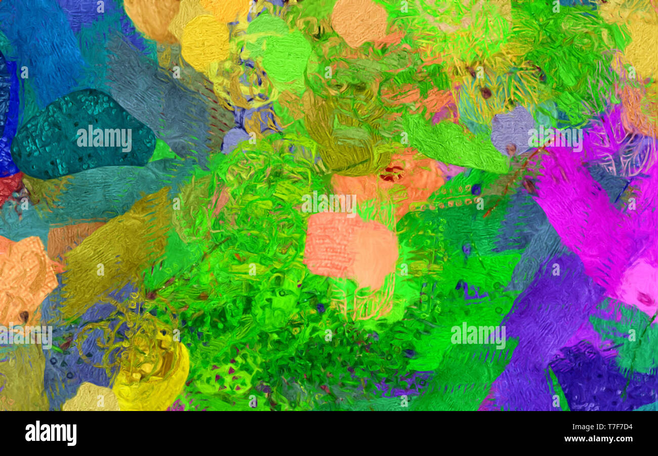 Wall art print decor. Impressionism style emotional oil painting spring ...