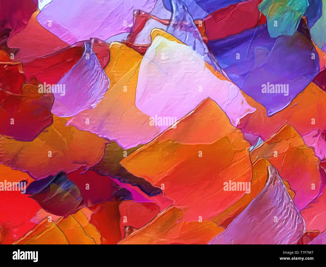 Wall art print decor. Impressionism style emotional oil painting spring ...