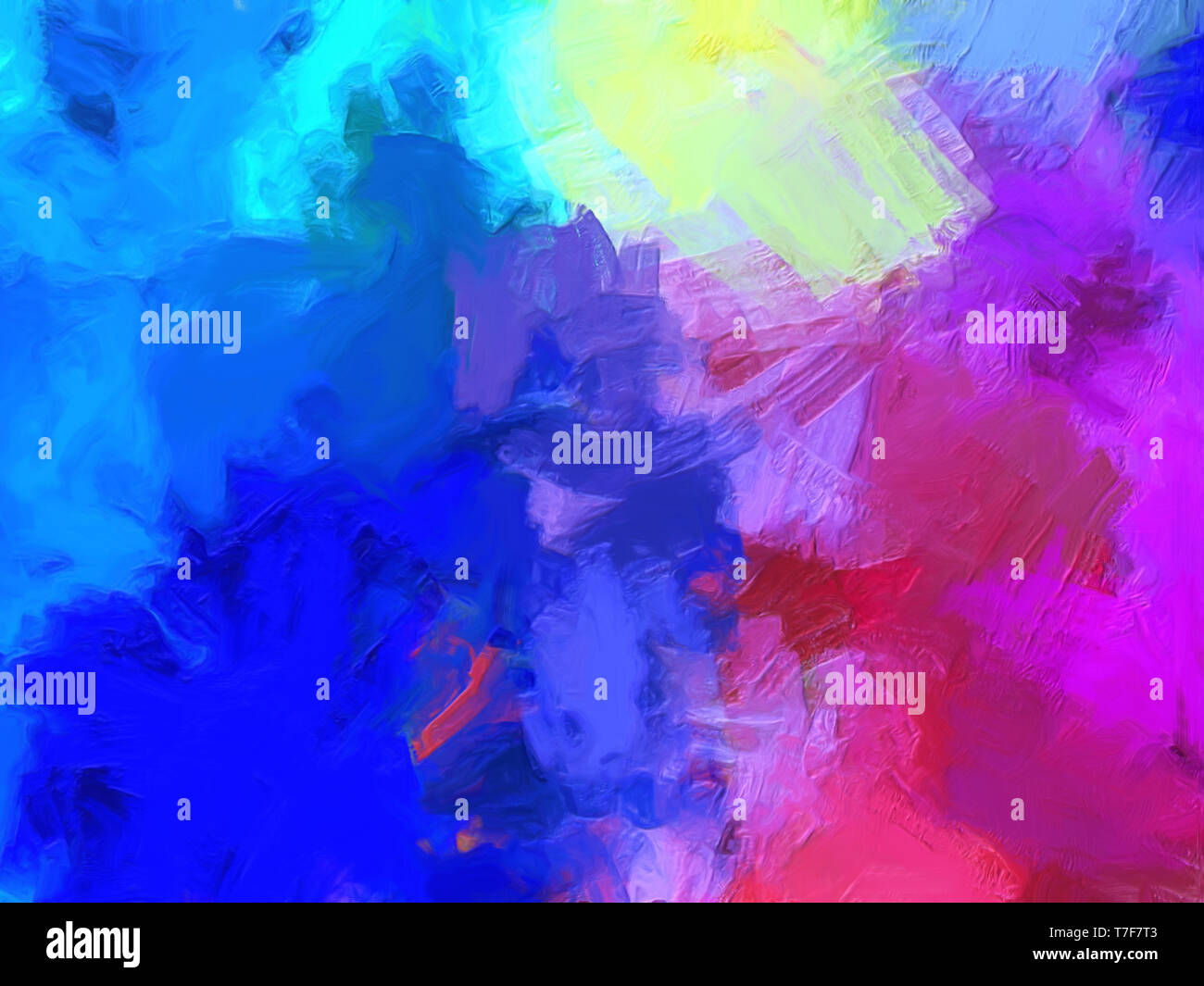 Wall art print decor. Impressionism style emotional oil painting spring ...