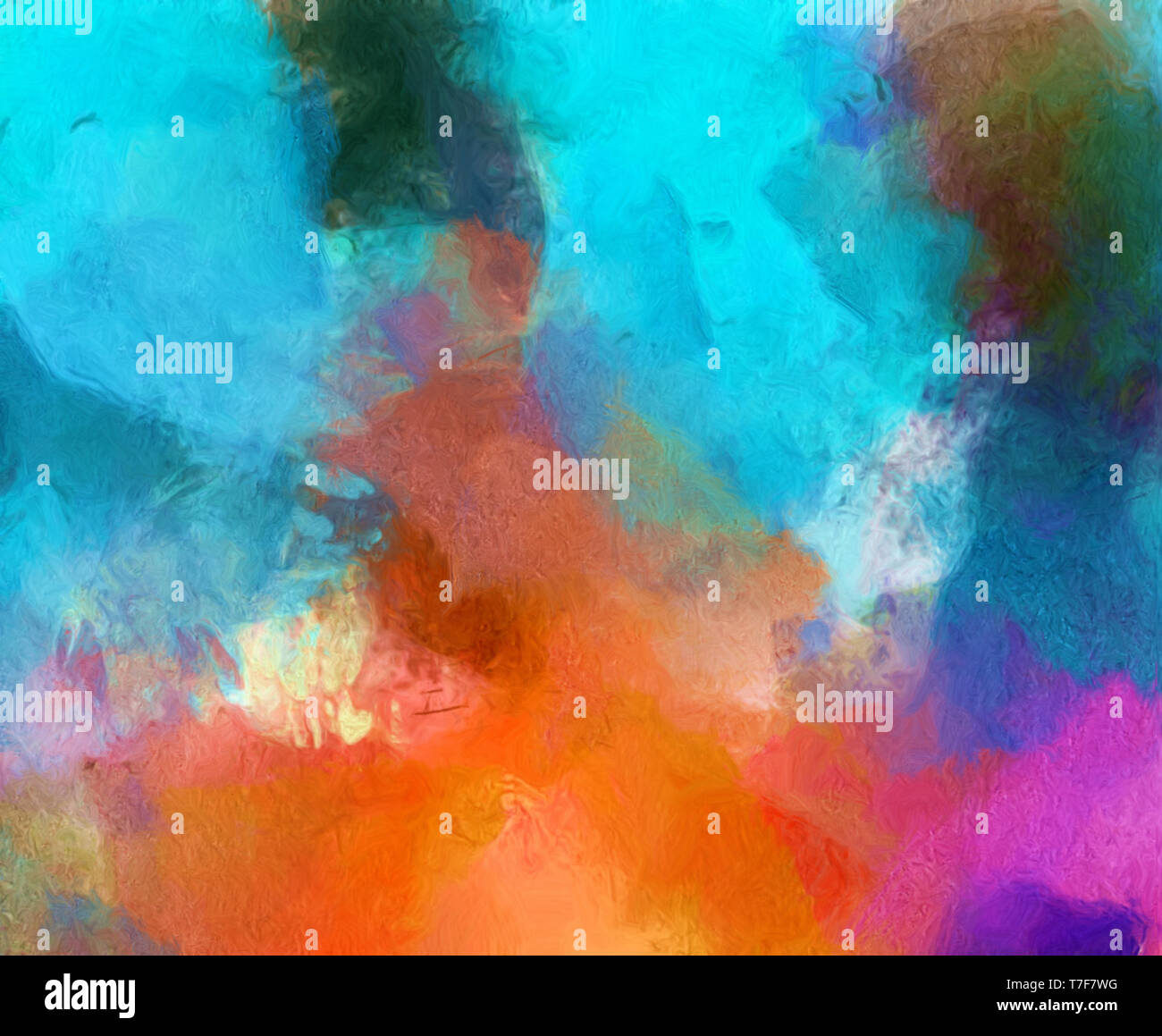 Wall art print decor. Impressionism style emotional oil painting spring ...