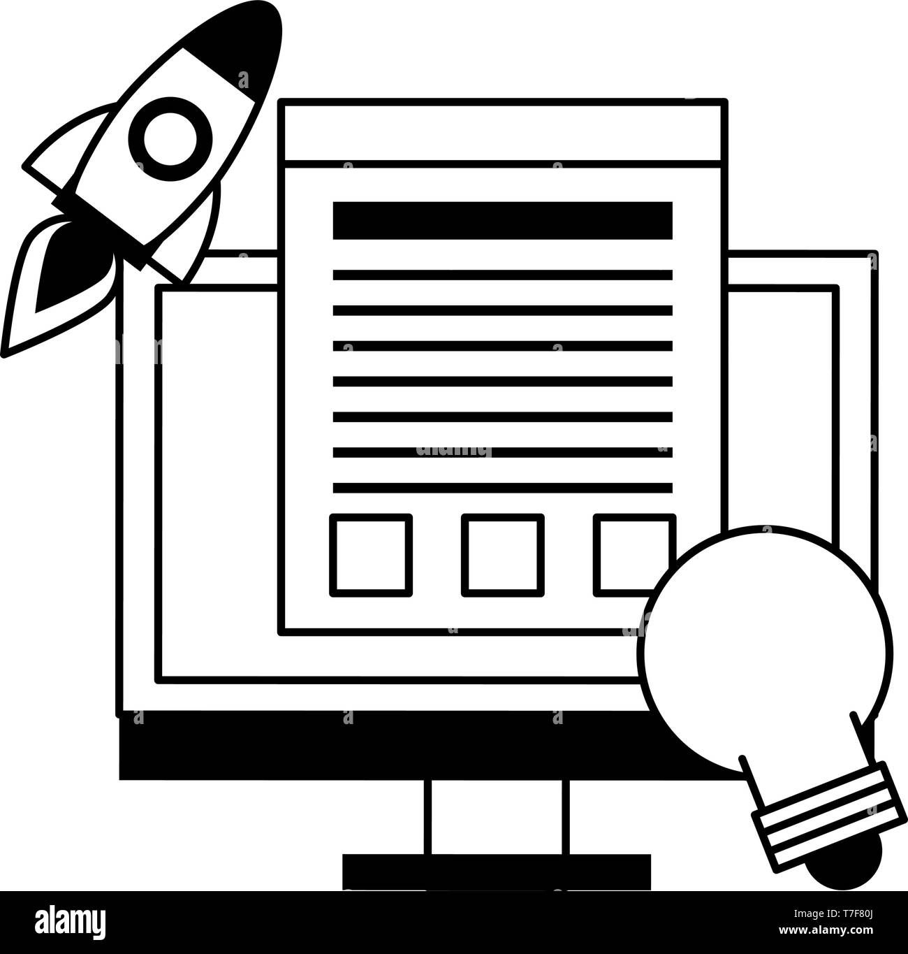 Digital tools cartoon Black and White Stock Photos & Images - Alamy