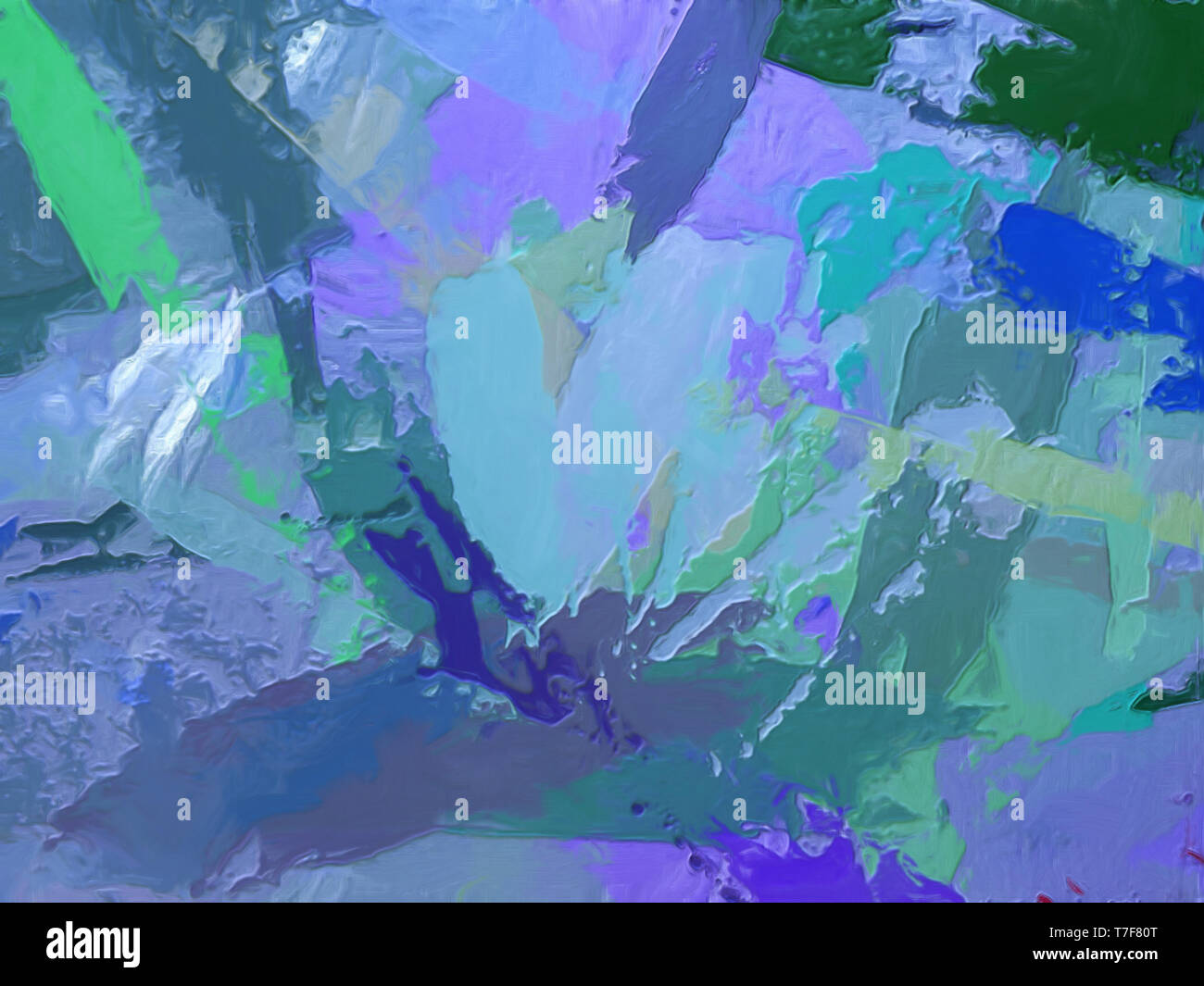 Wall art print decor. Impressionism style emotional oil painting spring ...