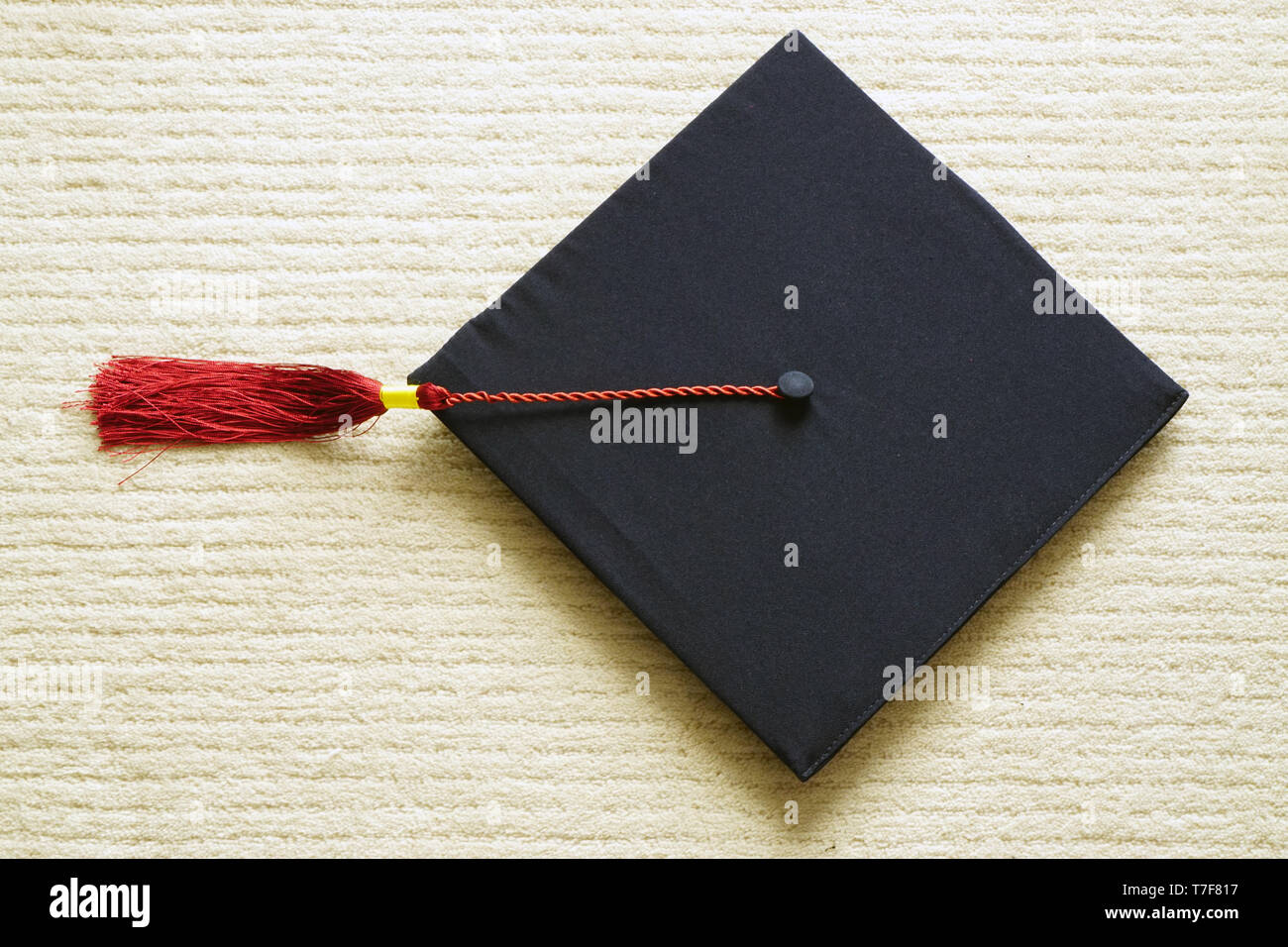 Graduation cap on white background Stock Photo - Alamy