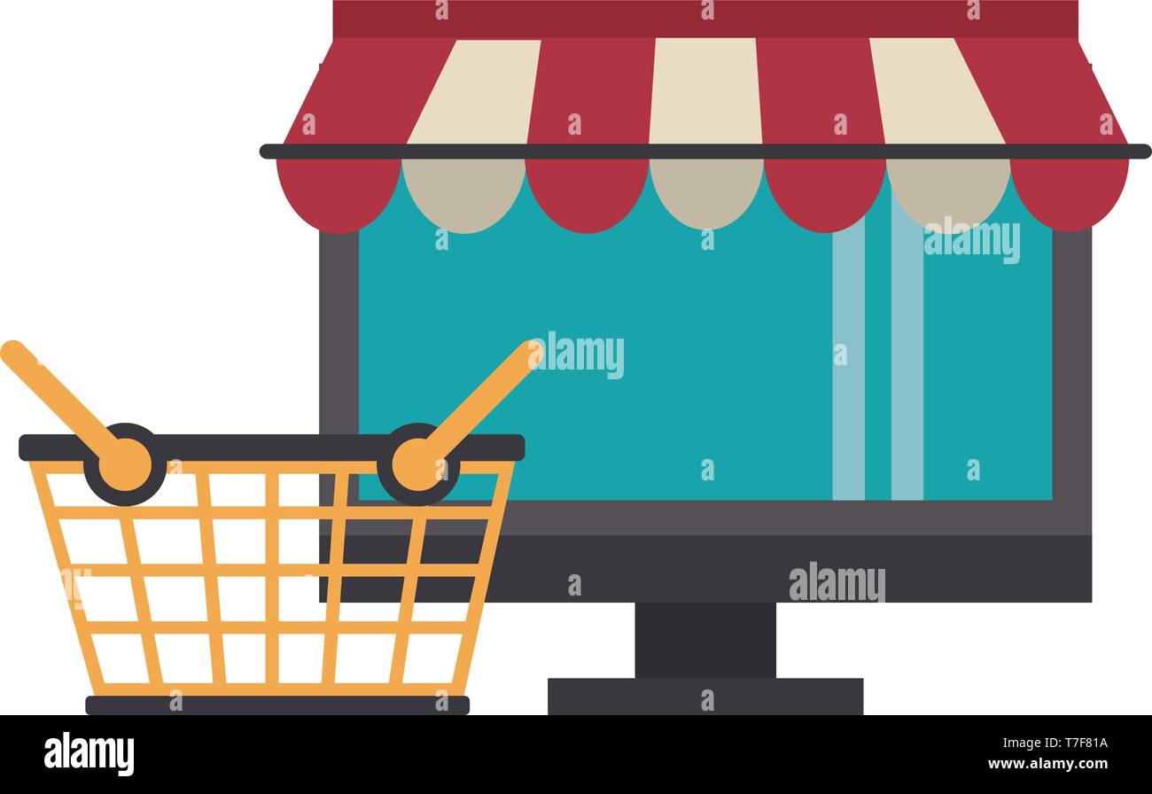 online shopping concept cartoon Stock Vector Image & Art - Alamy