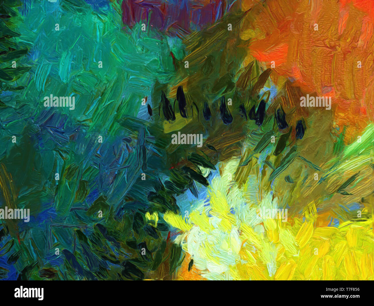 Abstract texture background. Digital design painting impressionism ...