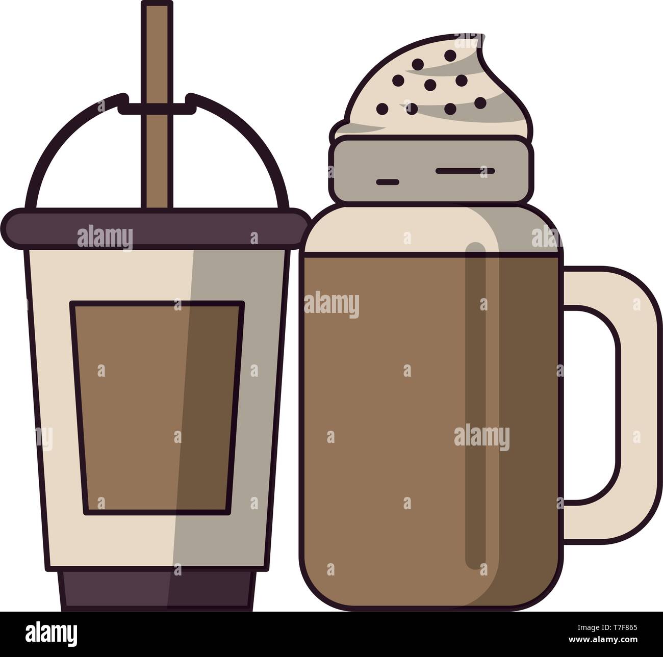 coffee cafe concept cartoon Stock Vector Image & Art - Alamy