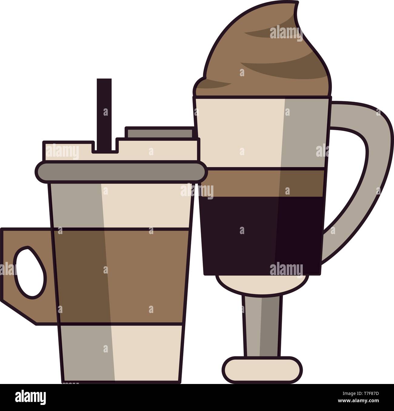 coffee cafe concept cartoon Stock Vector Image & Art - Alamy