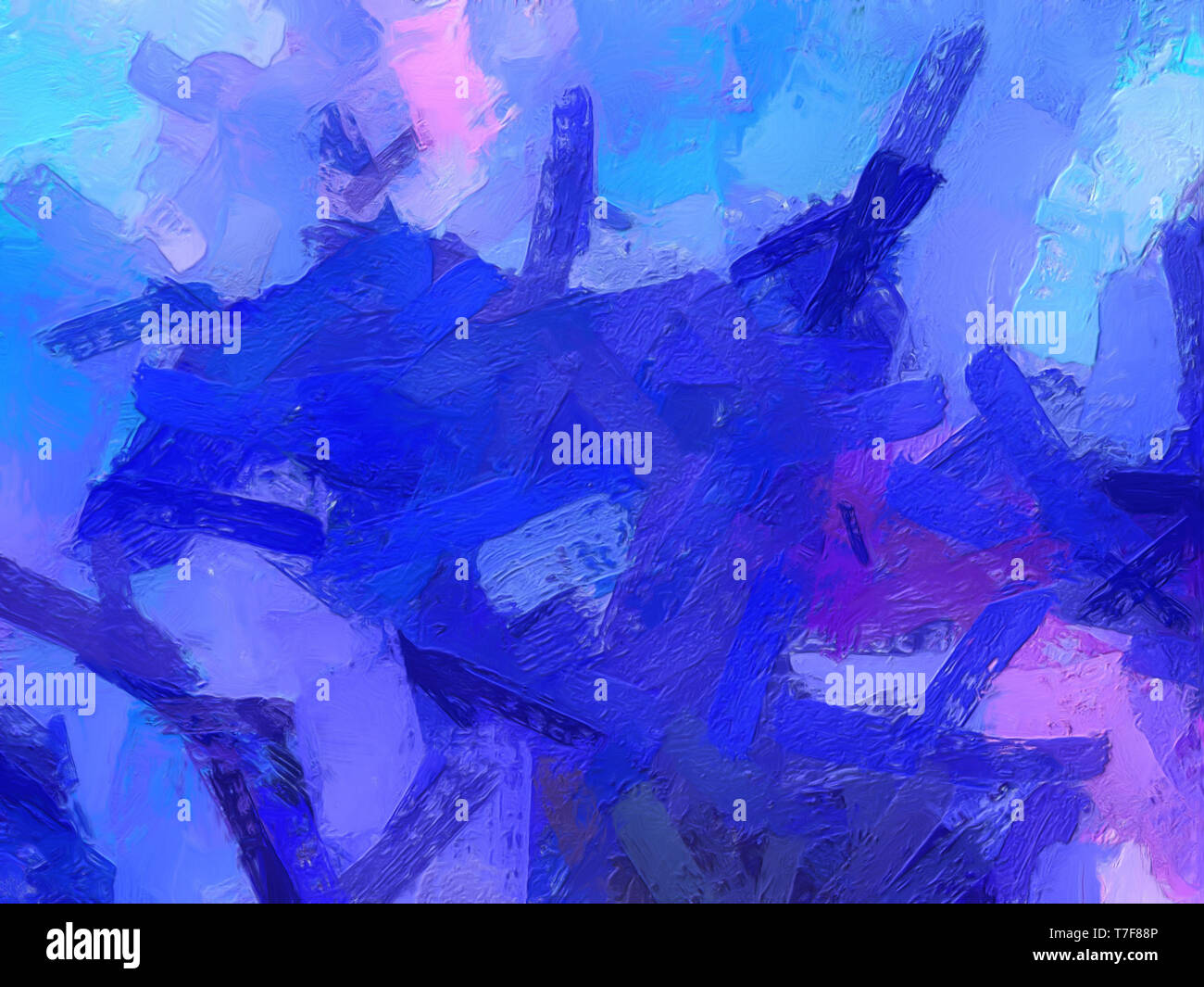 Wall art print decor. Impressionism style emotional oil painting spring ...