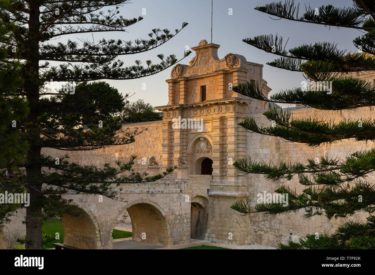 Malta, Malta, Mdina (Rabat) Old Walled Town, Mdina Gate Stock Photo - Alamy