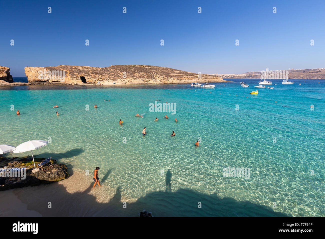 Malta, Comino, Blue Lagoon Stock Photo - Alamy