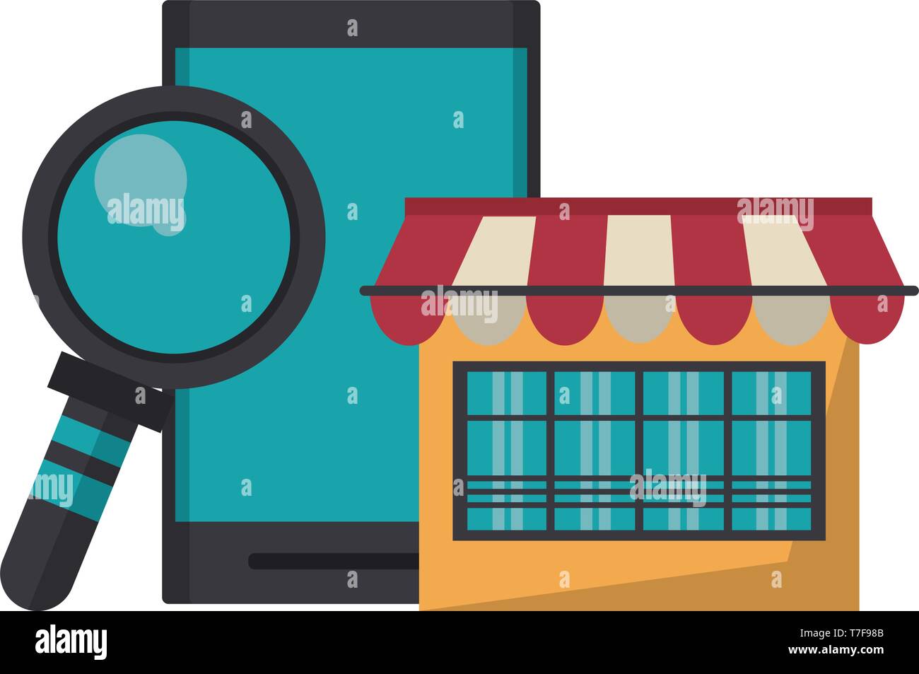 online shopping concept cartoon Stock Vector Image & Art - Alamy