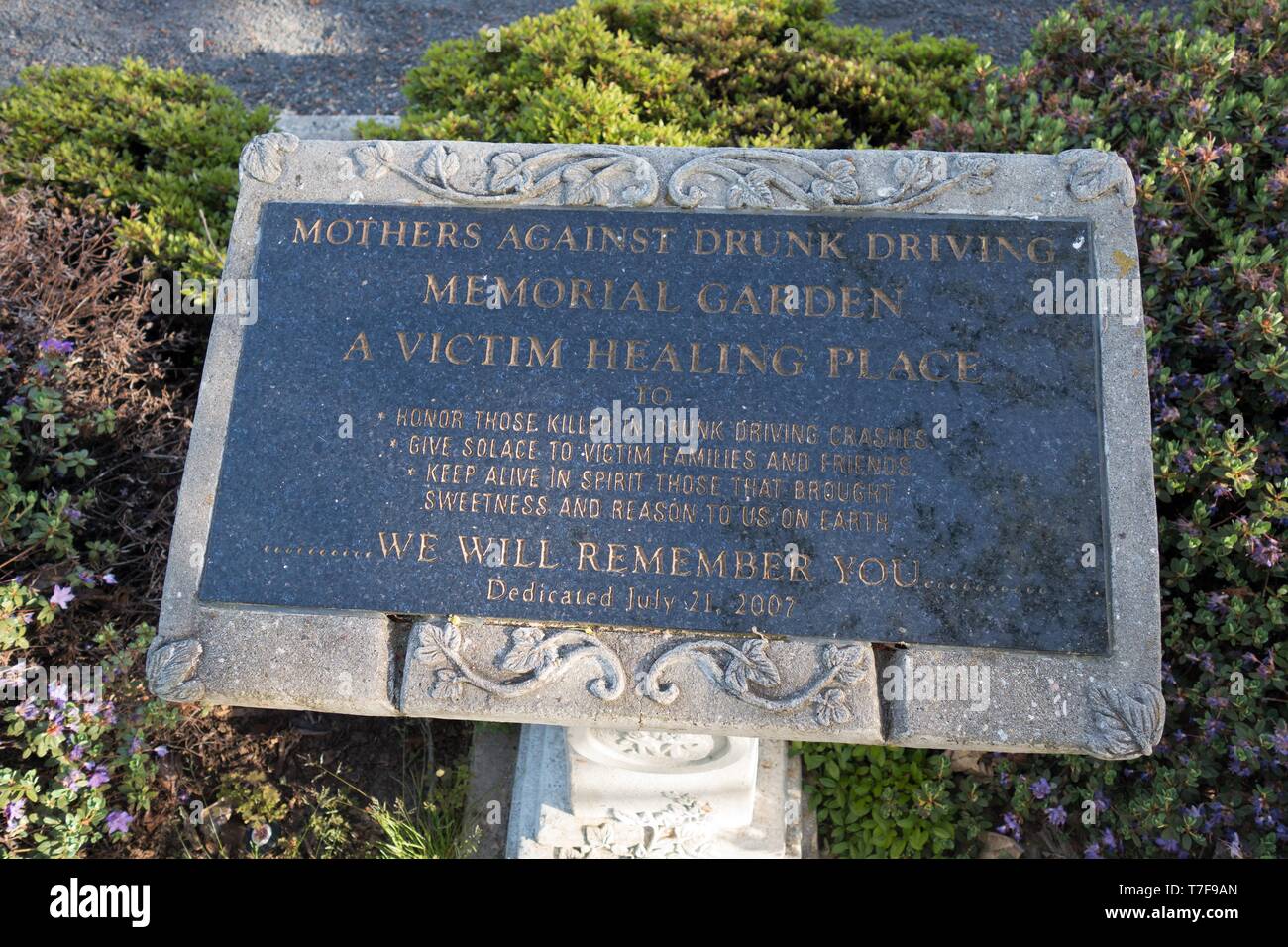 The MADD (Mother's Against Drunk Driving) garden, at Alton Baker Park ...