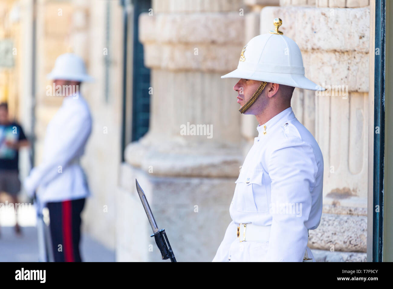 Malta, Malta, Valletta, Guards in front of Buckingham Palace Stock ...